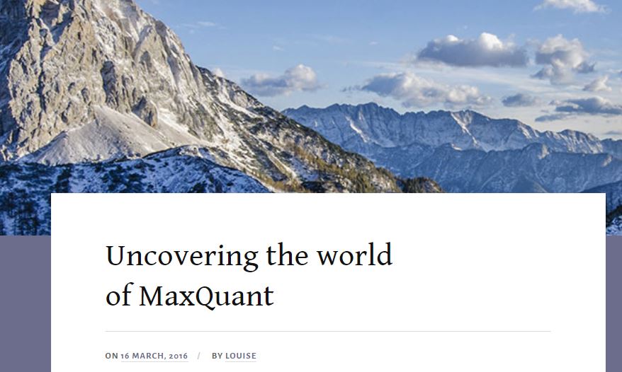 News in Proteomics Research: Uncovering the world of MaxQuant!
