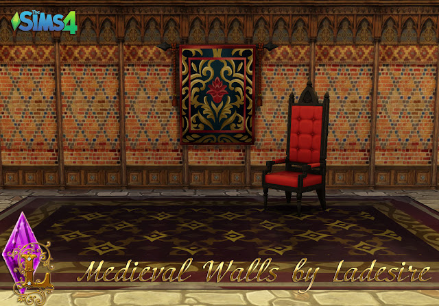 Ladesire's creative corner): TS4 - Medieval Walls by Ladesire