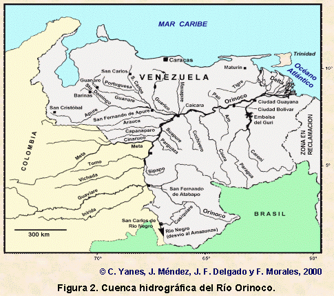 Geografía Económica de Venezuela: Mapa de la Cuenca del Orinoco