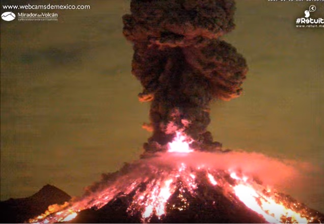 The Big Wobble : The Colima volcano deliveres the world a spectacular ...