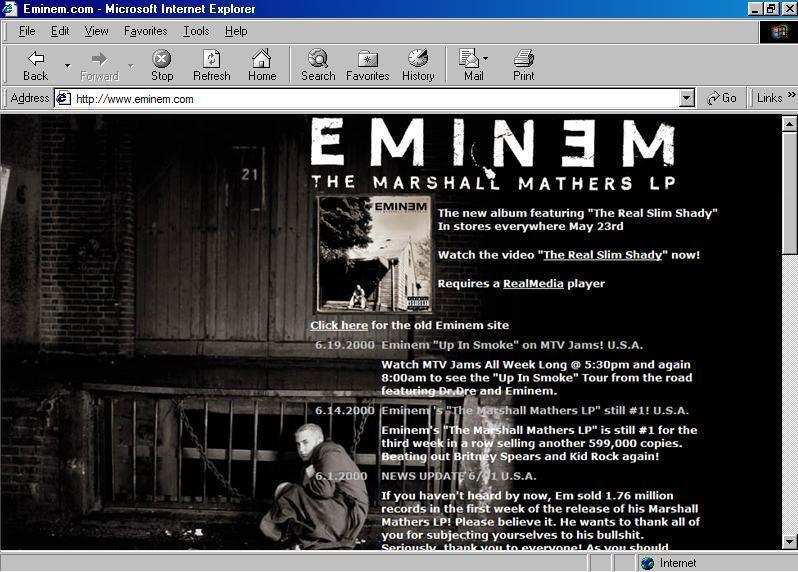 Curiosidades: Eminem Official Site ao longo dos anos | The Eminem Show ...