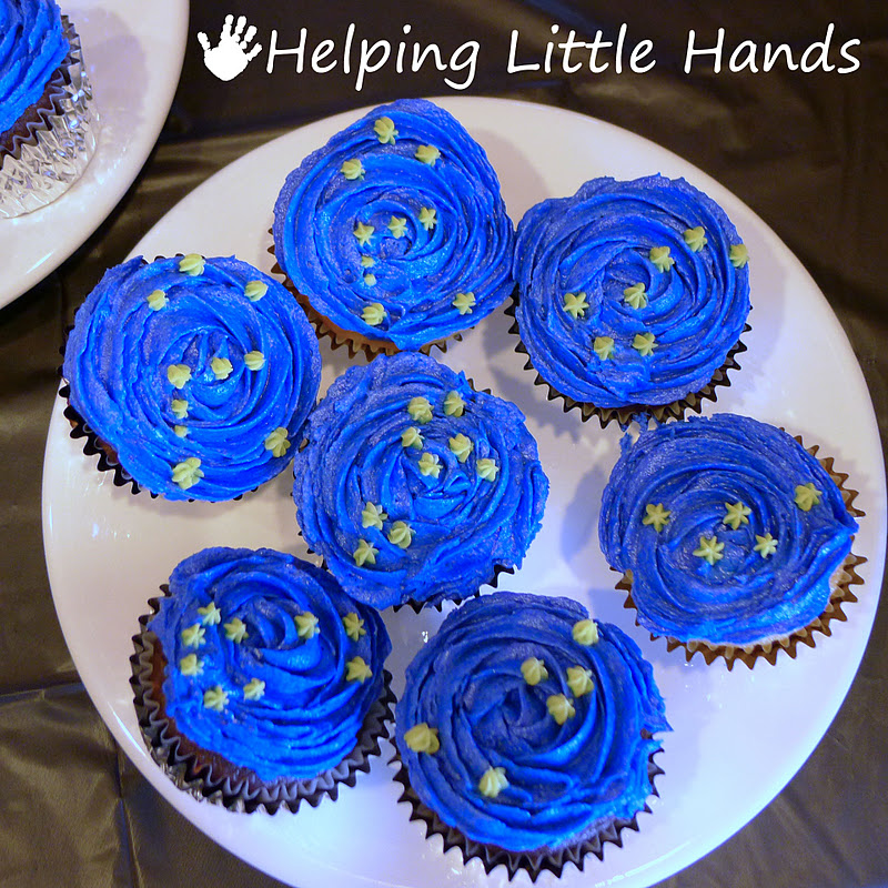 Pieces by Polly: Easy Constellation Cupcakes - Space Party Treats