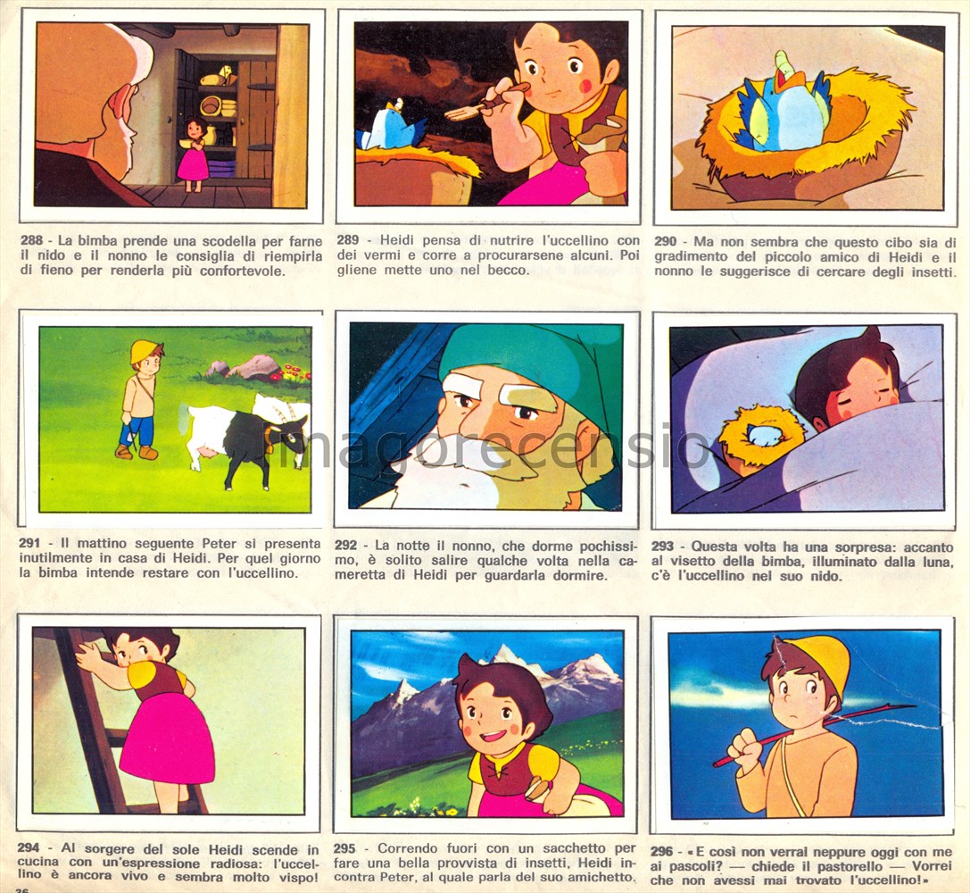 Imago Recensio: "Heidi" - Album figurine Panini 1978