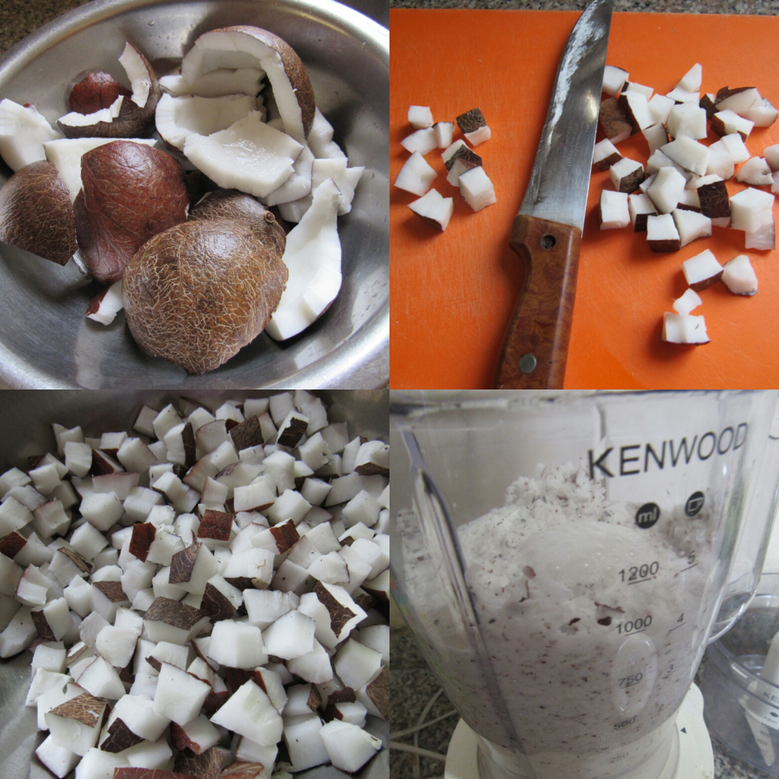 How to make Coconut fufu with desiccated coconut (chaff)