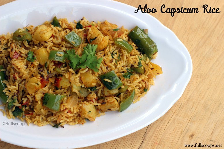 Aloo Capsicum Rice ~ Full Scoops - A food blog with easy,simple & tasty ...