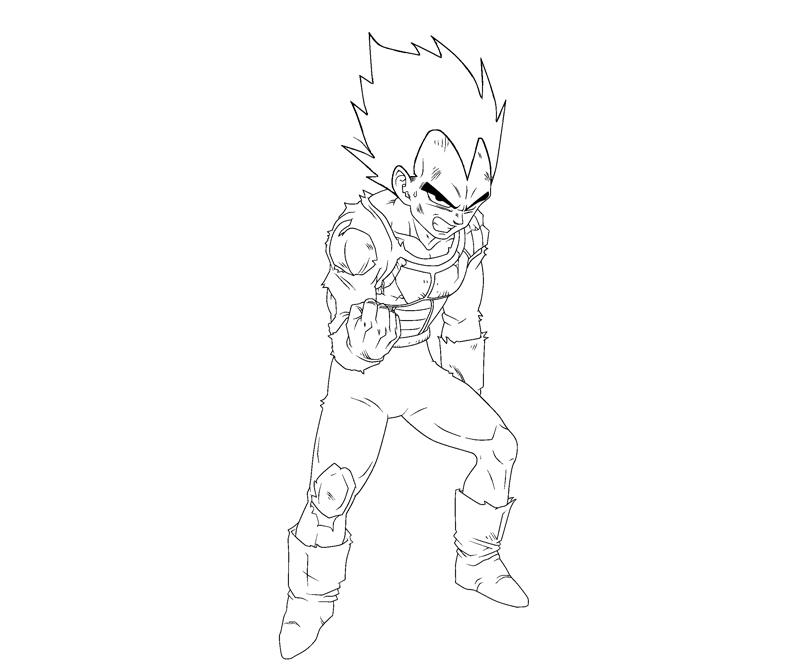 Vegeta 9 Coloring | Crafty Teenager