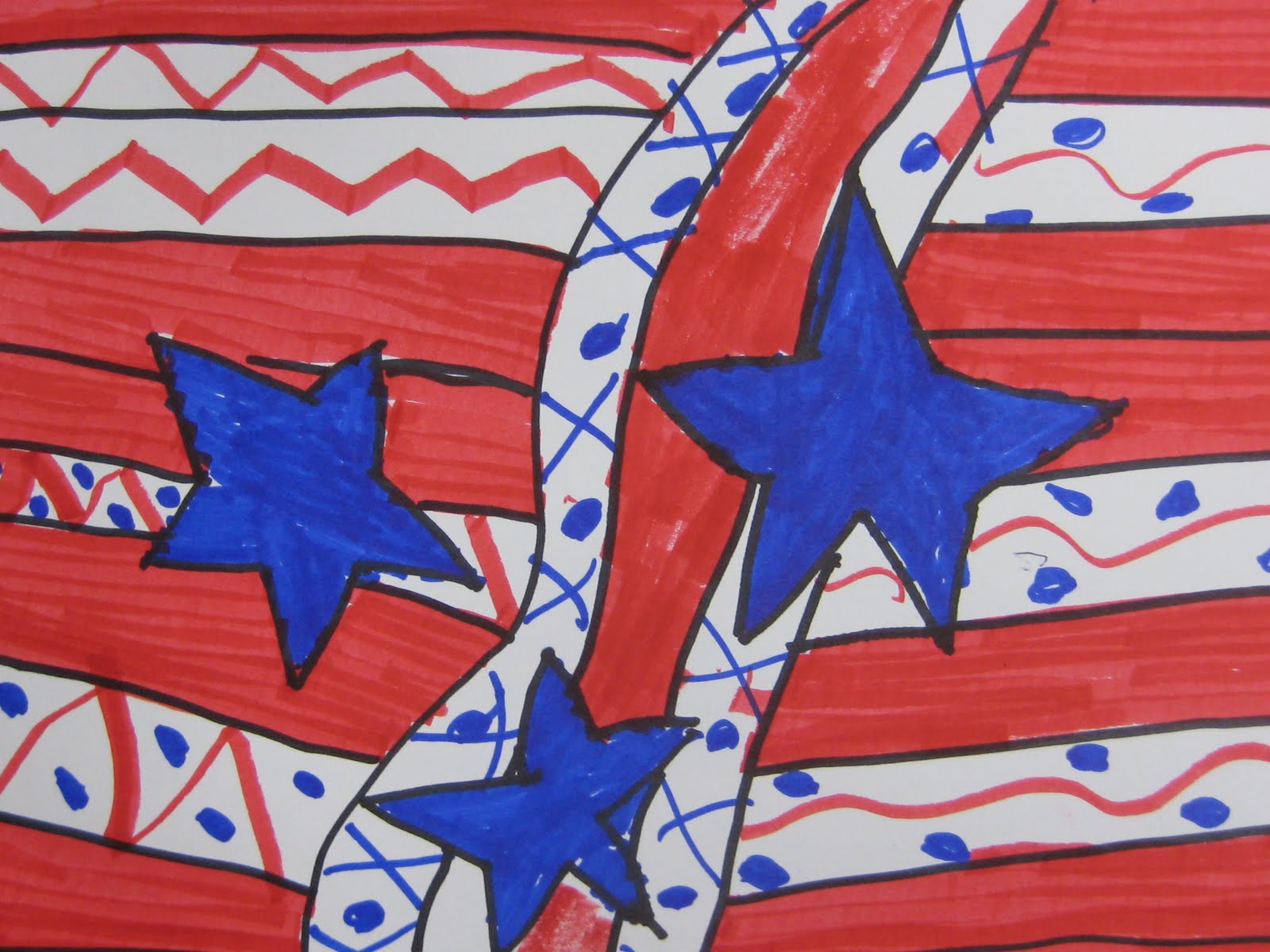 Memorial Day Flag Designs • TeachKidsArt