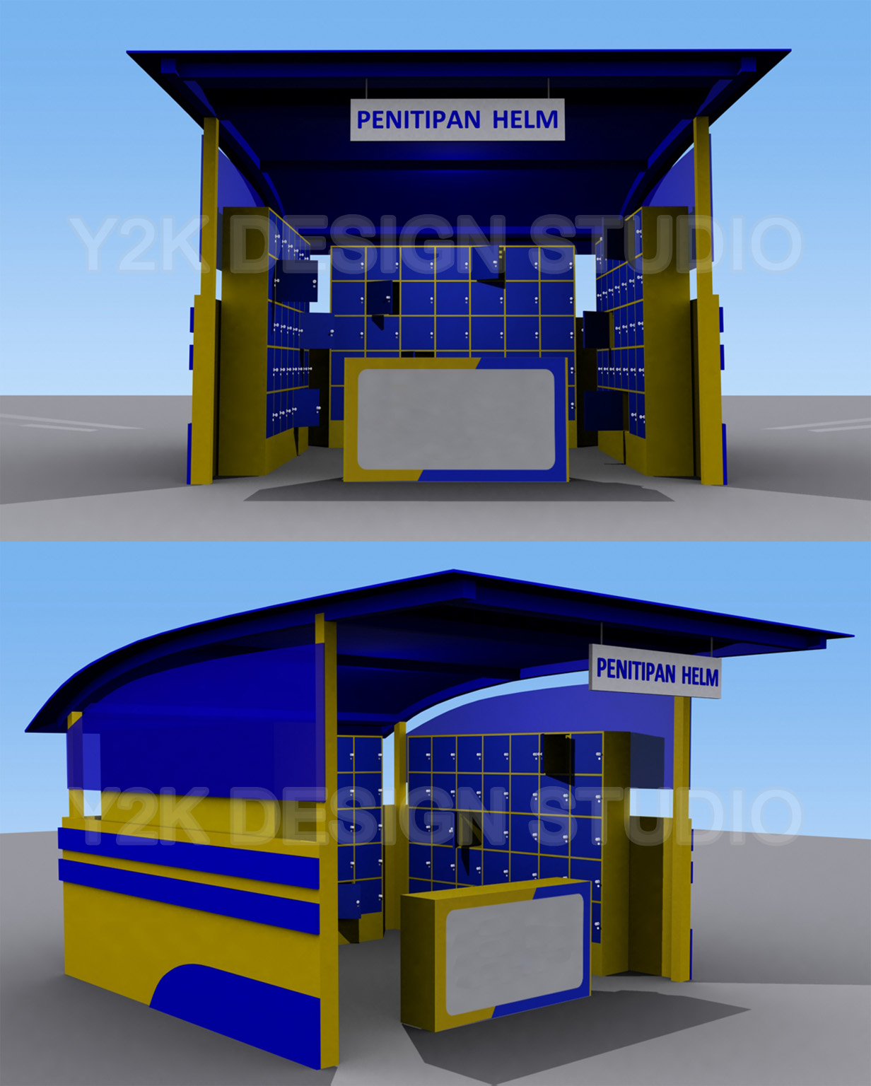 Y2K Design Studio: Loker Penitipan Helm