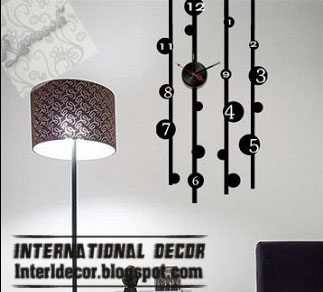 Modern wall clock stickers styles, clock stickers colors