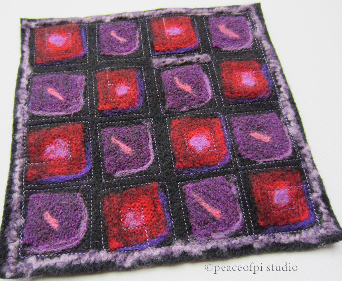 peaceofpi studio: Needle Felted Mini Art Quilt