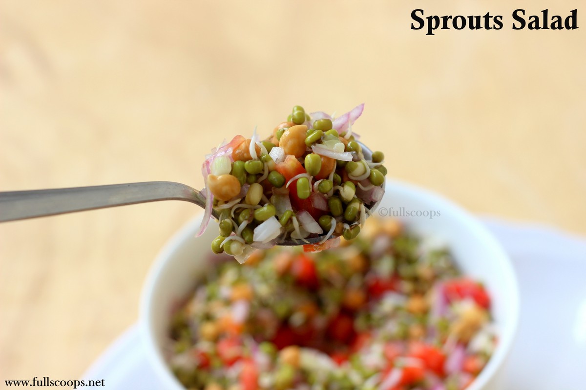 Sprouts Salad ~ Full Scoops - A food blog with easy,simple & tasty recipes!