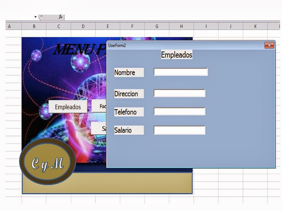 Tecnologia: MINI Sistema Practicando Excel Visual Basic.