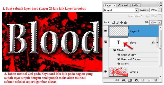 IndoPhotoshop: Cara Membuat Teks Efek Darah