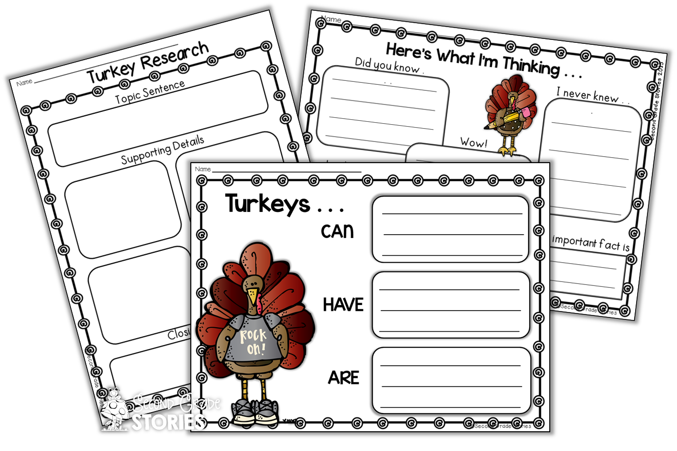 Let's Talk Turkey - Nonfiction Turkey Fun! - Second Grade Stories