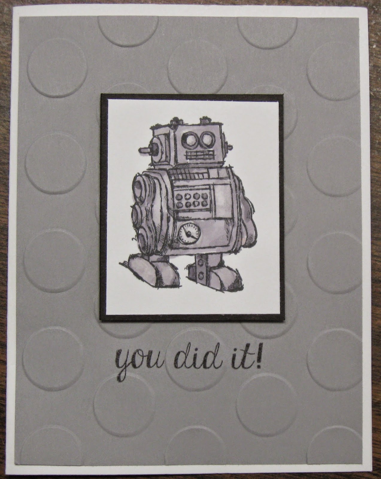 Stampin' on the Prairie: Cute Robot Card