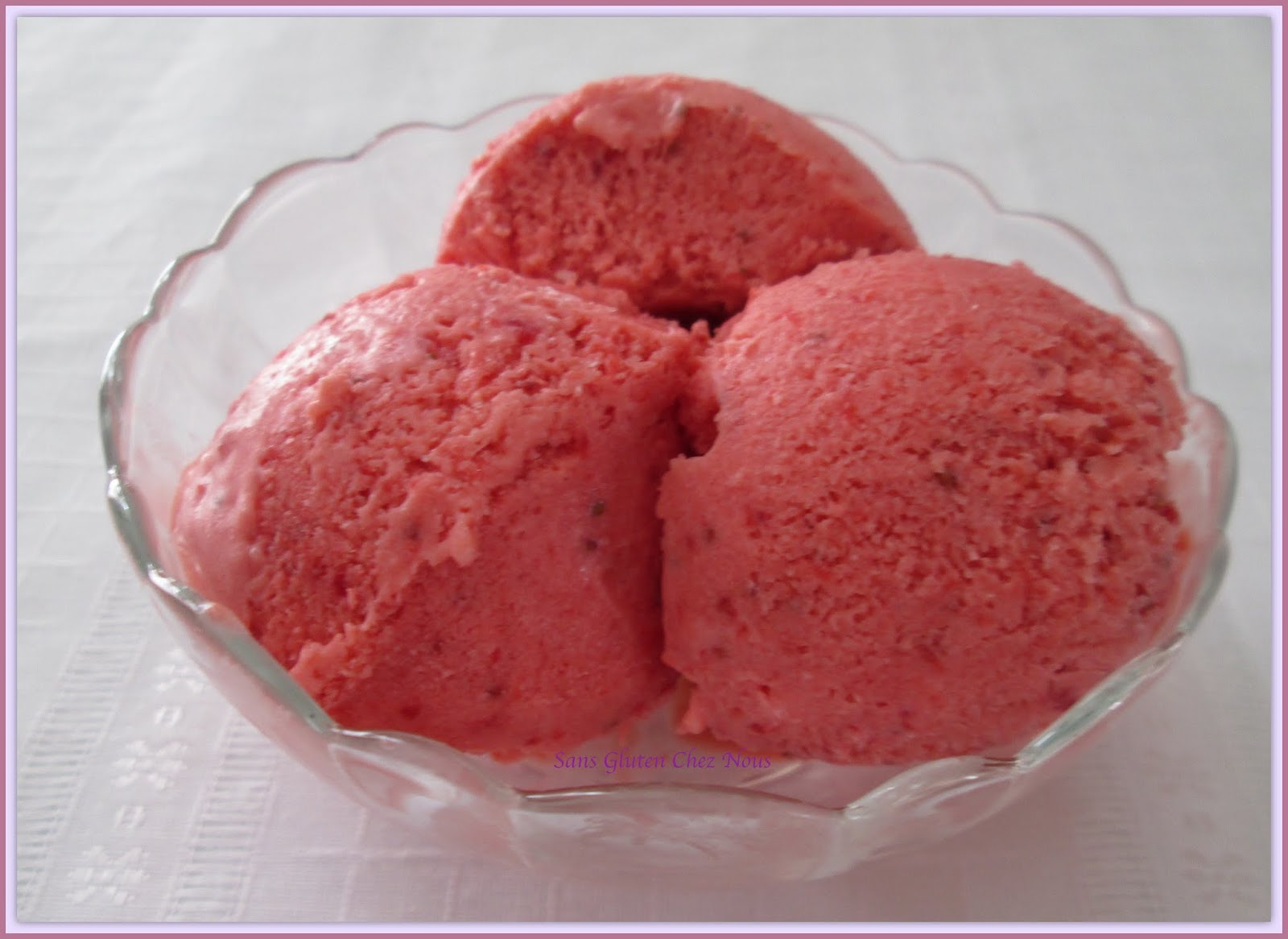 Sans Gluten En Tunisie.: Glace à la fraise.