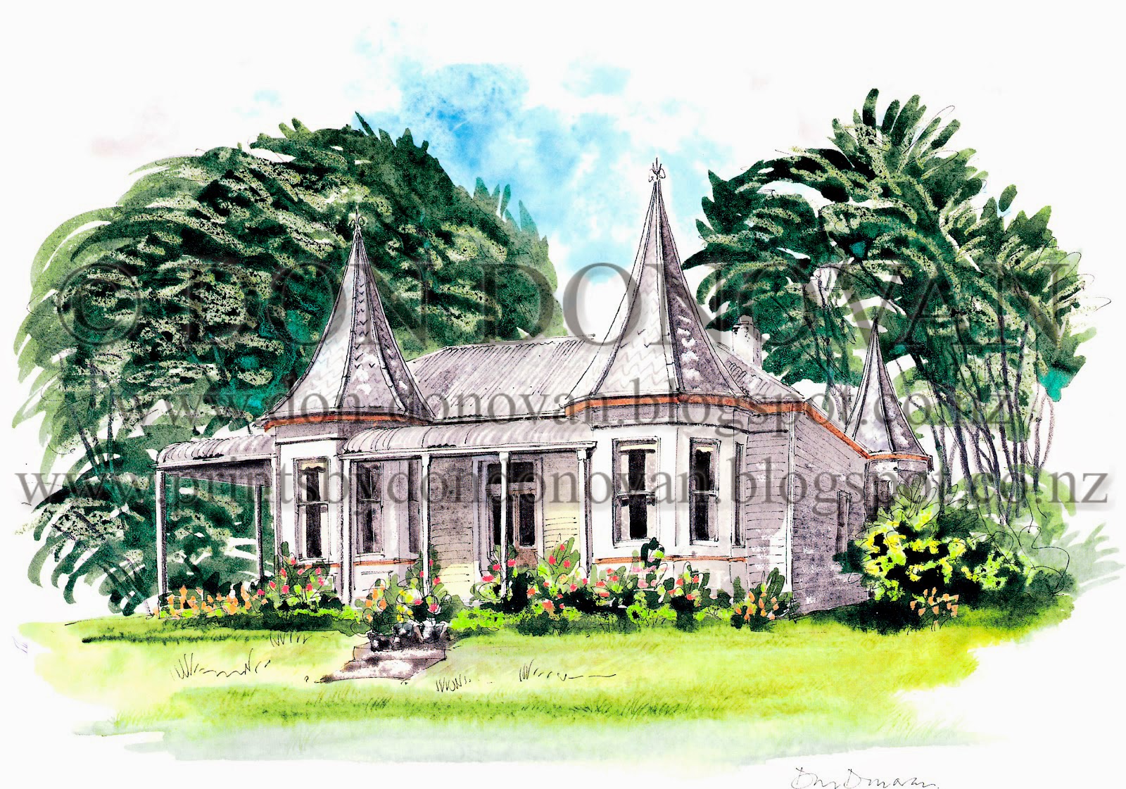 Don Donovan's World: N.Z. House & Cottage 6. The Turrets, Orepuki