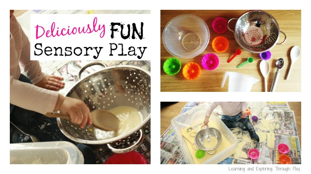Learning and Exploring Through Play: Custard Sensory Box