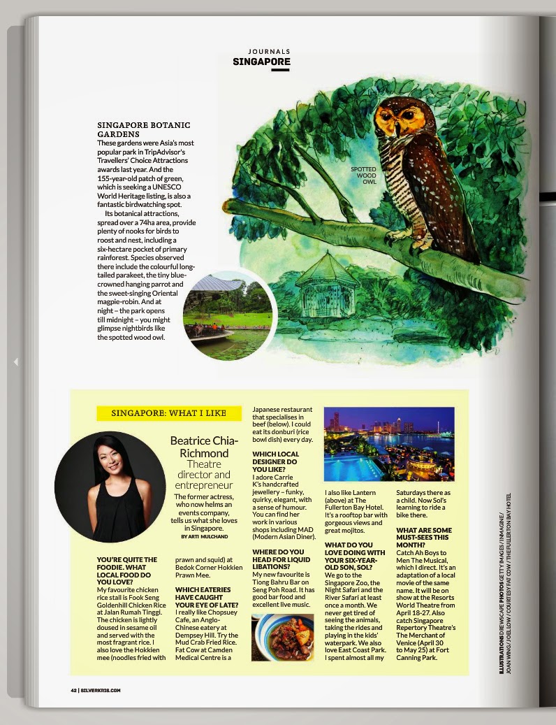 SilverKris Magazine illustrations - April 2014