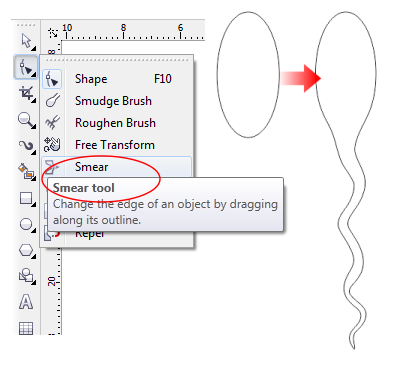 Smear Tool - Fitur Baru pada CorelDRAW X6 | Belajar CorelDRAW