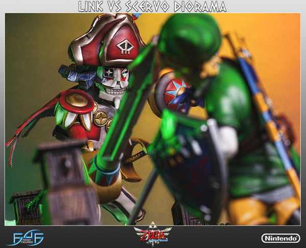 Legend of Zelda: Skyward Sword - Link Vs Scervo Diorama (First 4 Figures)
