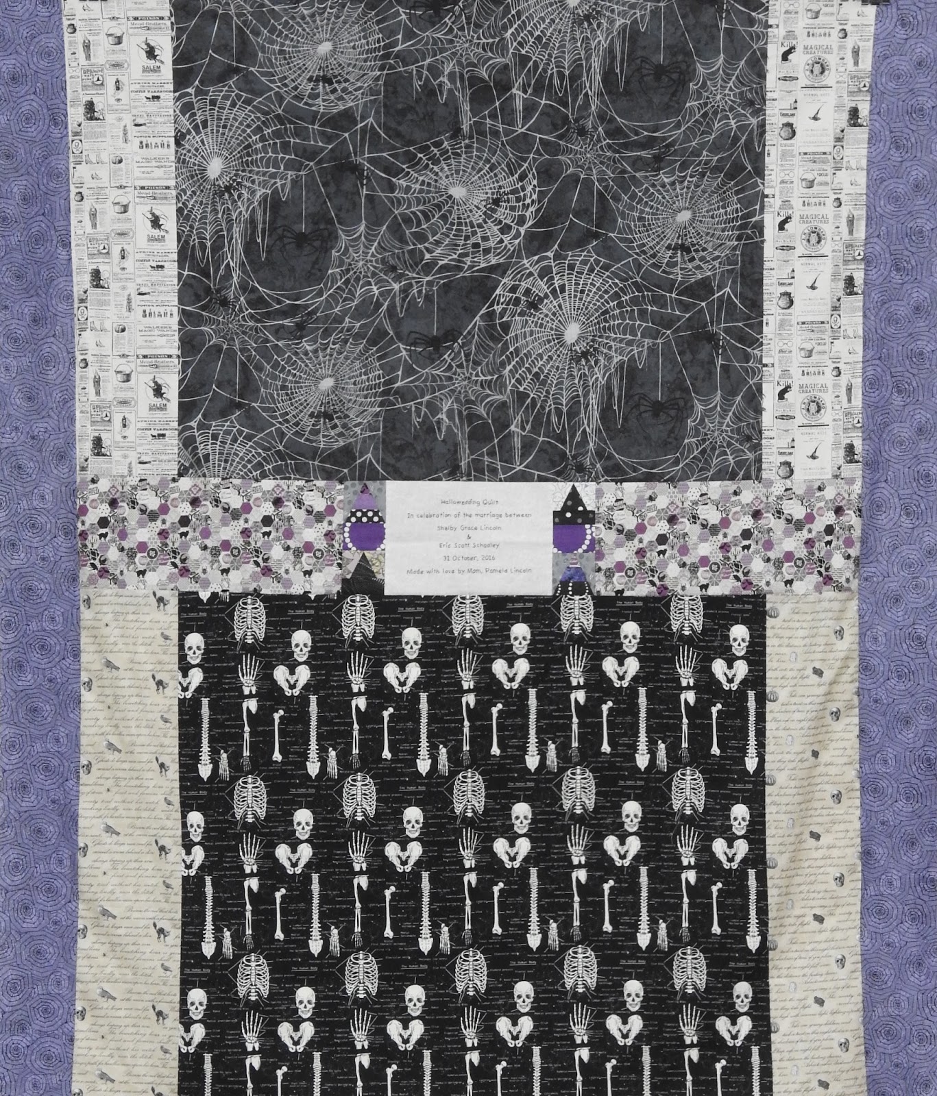 Mama Spark's World: Hallowedding Quilt FINISHED