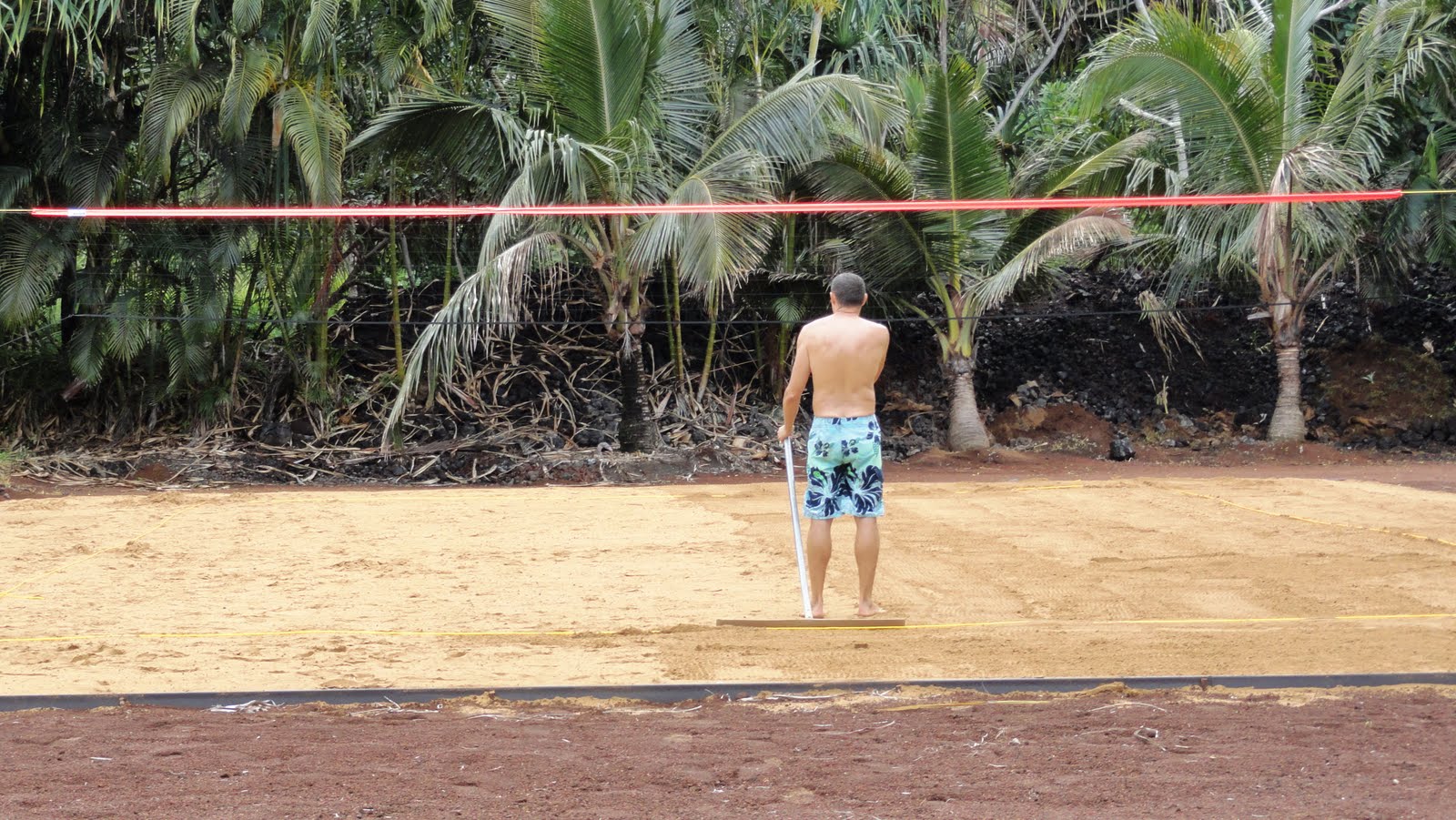 One Kalepa Point: Garden pictures and a well used volleyball court