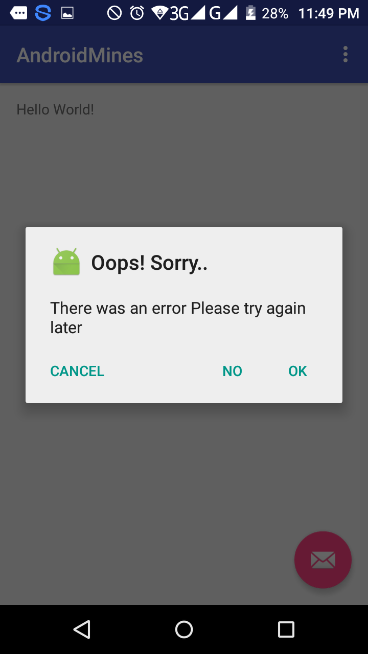 Alertdialog In An Android App