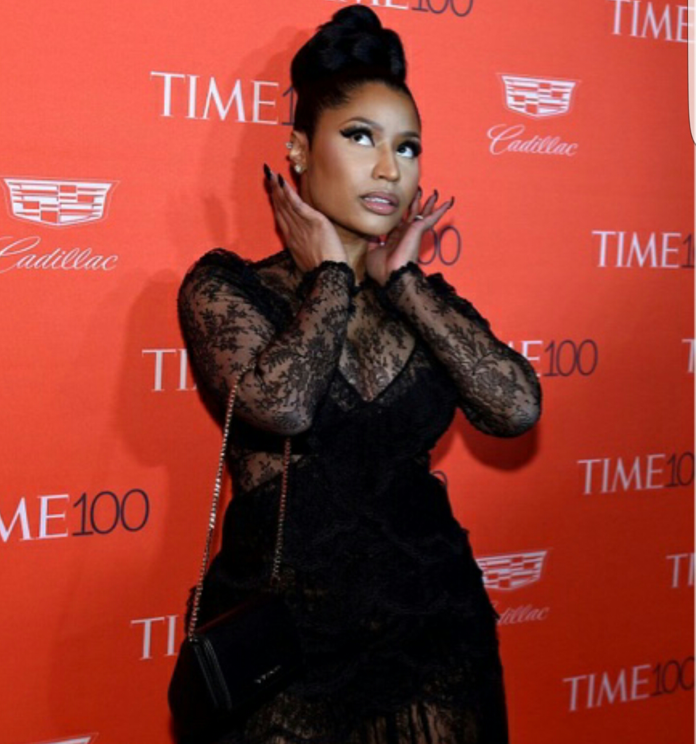 Nicki Minaj stuns at the TIME magazine Gala in black lace and thigh ...