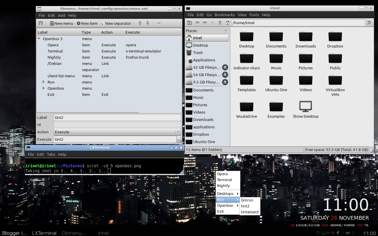 Desktop-ul Lunii Noiembrie - Openbox