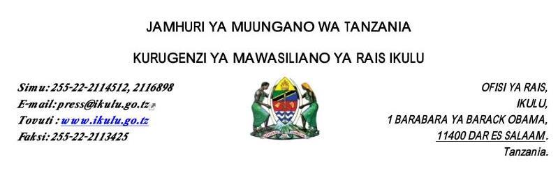 Rais wa Jamhuri ya Muungano wa Tanzania Dkt. John Pombe Magufuli leo ...