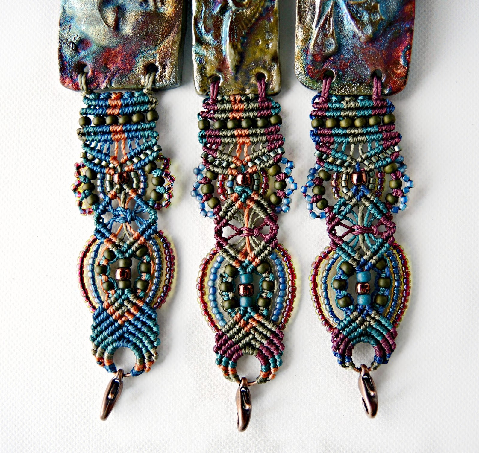 Knot Just Macrame by Sherri Stokey: Micro Macrame Bracelets with Raku