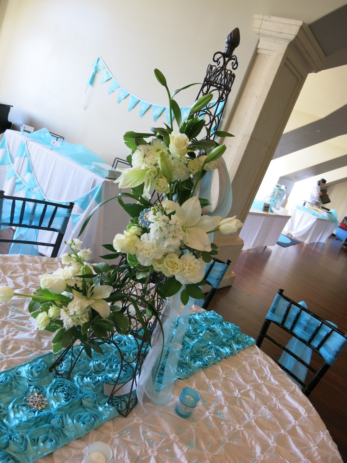 An Aqua French-Inspired Wedding Reception - Purple Chocolat Home