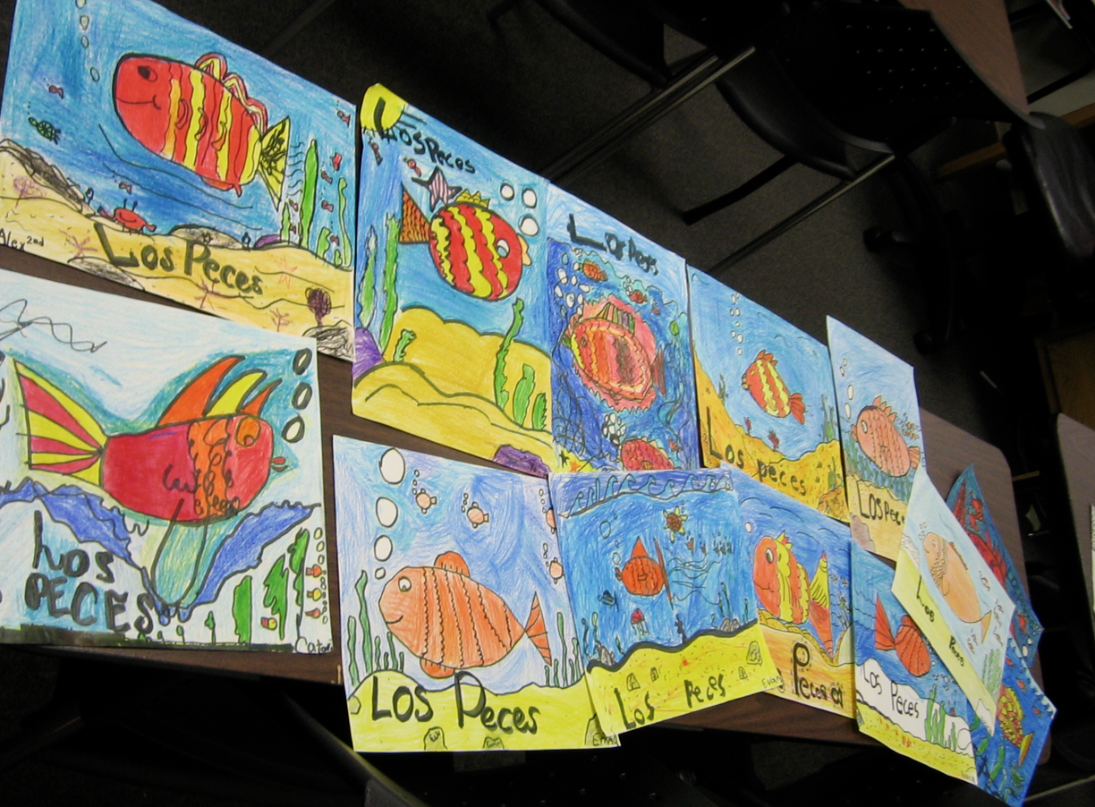 Art Instructor Danica Papali: 2nd Grade Fish Illustrations Card Sale!