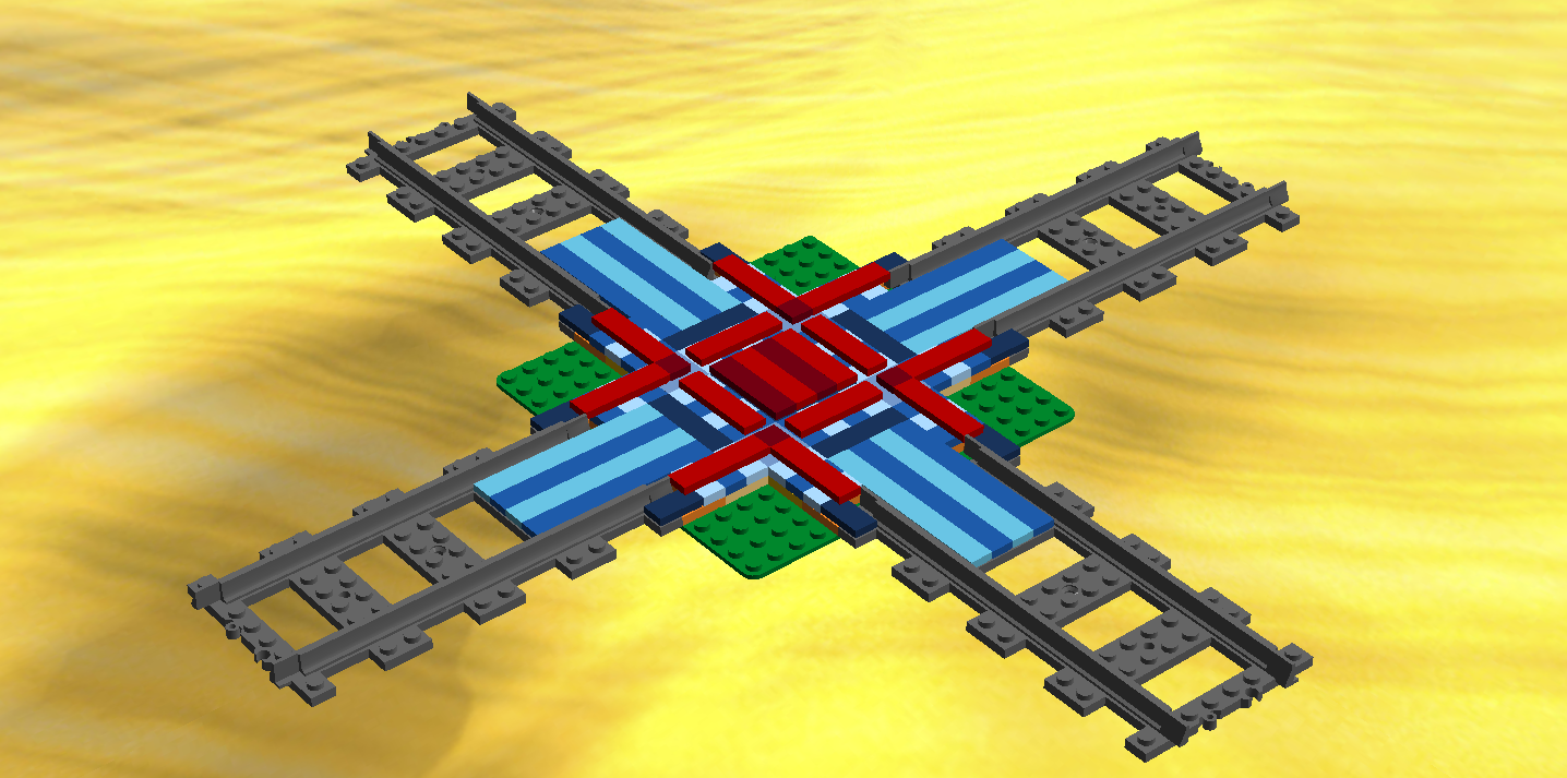 DeafpilotboyTV: Build LEGO train X-cross track