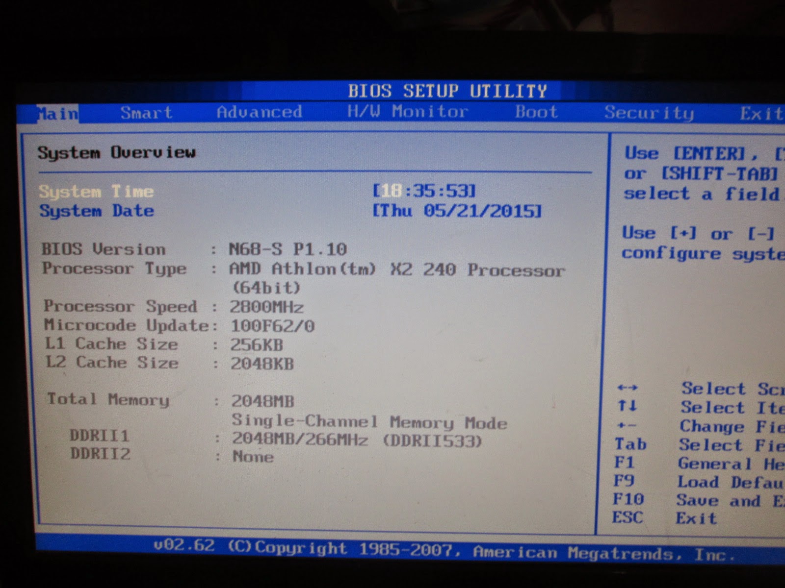 ManteComputoFicha864774: Configuración de BIOS.