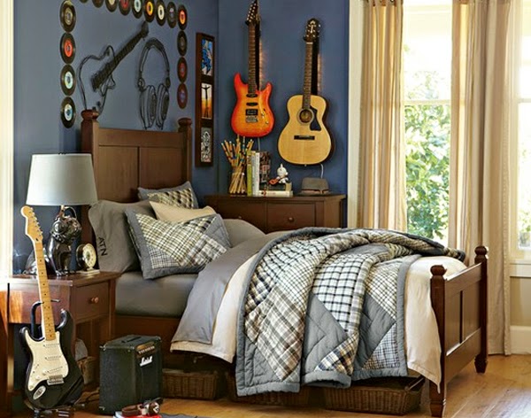 Dormitorio tema musical - Colores en Casa