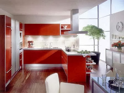 Unique Red And Blue Kitchen Decorating Ideas - Housing Mania