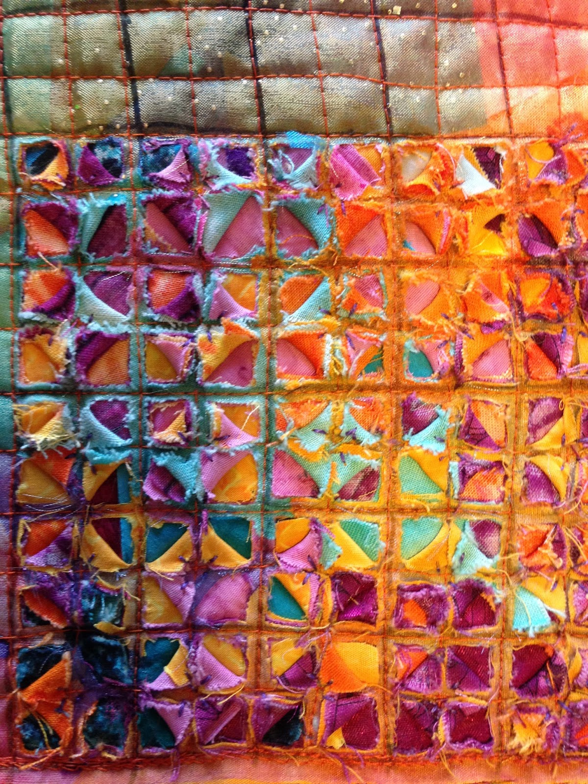Jeanne Aird's Art Fabric and Quilts: Fabric Manipulation - Slashing ...
