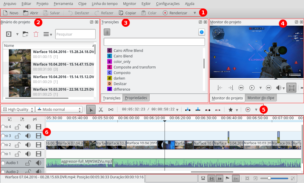 Editor de Vídeo Kdenlive | Lê Linux