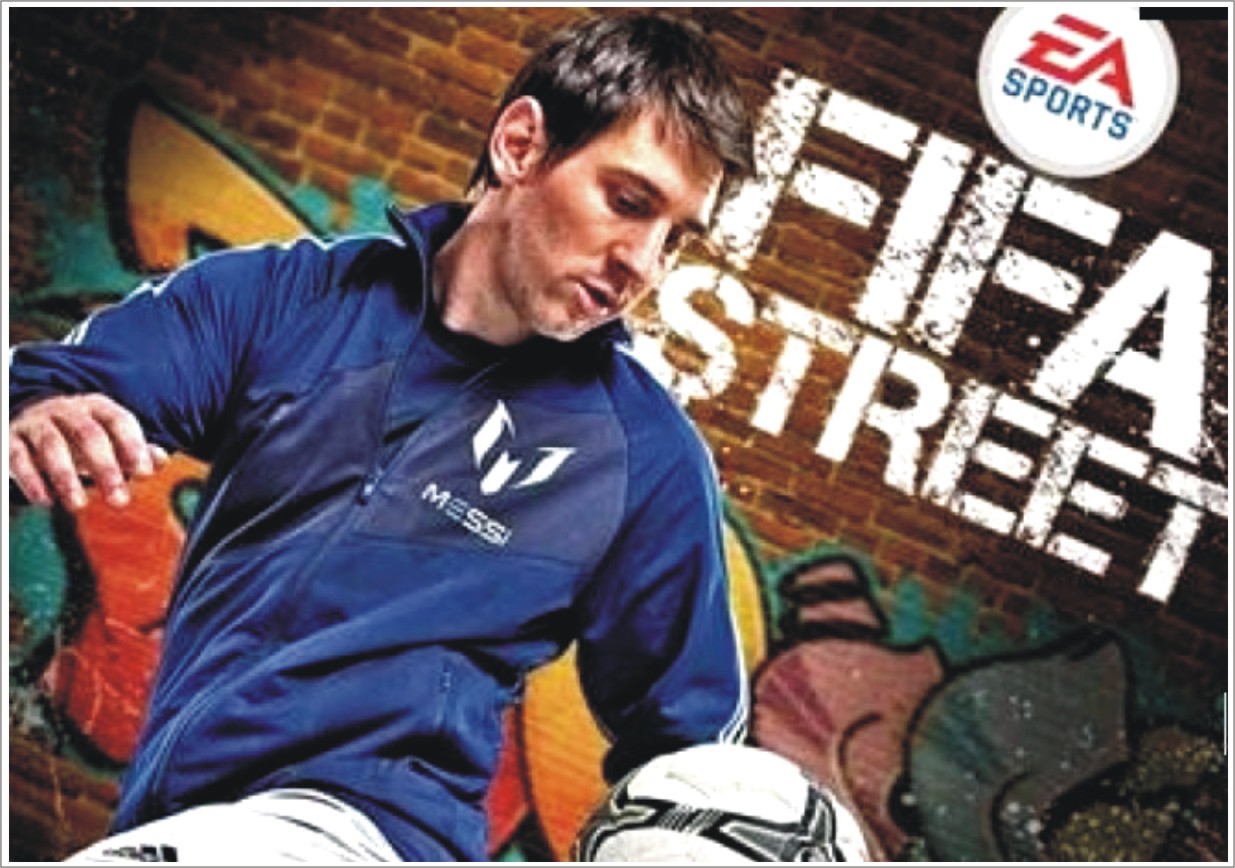 LA PELOTA NO DOBLA: Messi, portada del FIFA Street 2012.