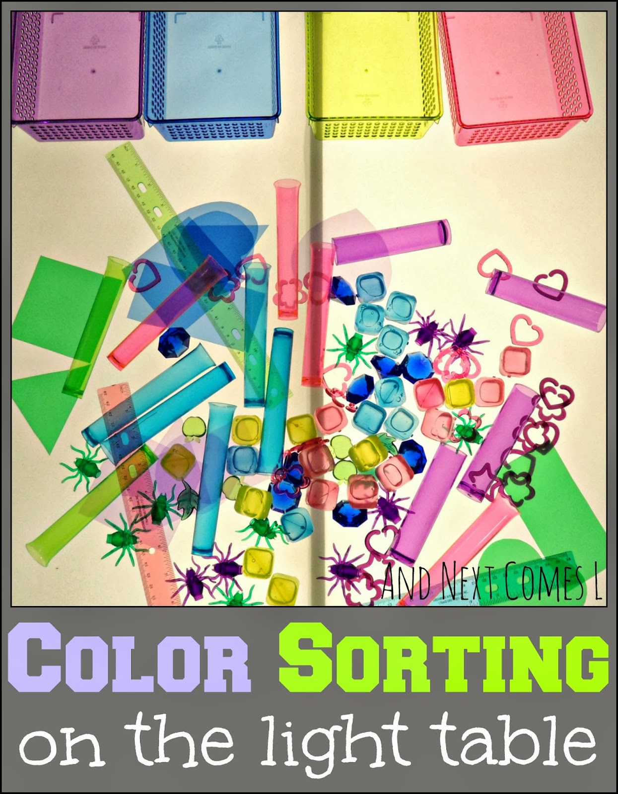 Color Sorting on the Light Table | And Next Comes L - Hyperlexia Resources
