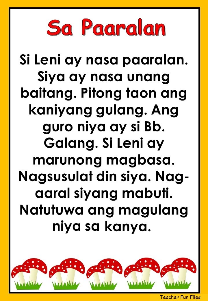Teacher Fun Files: Tagalog Reading Passages 2