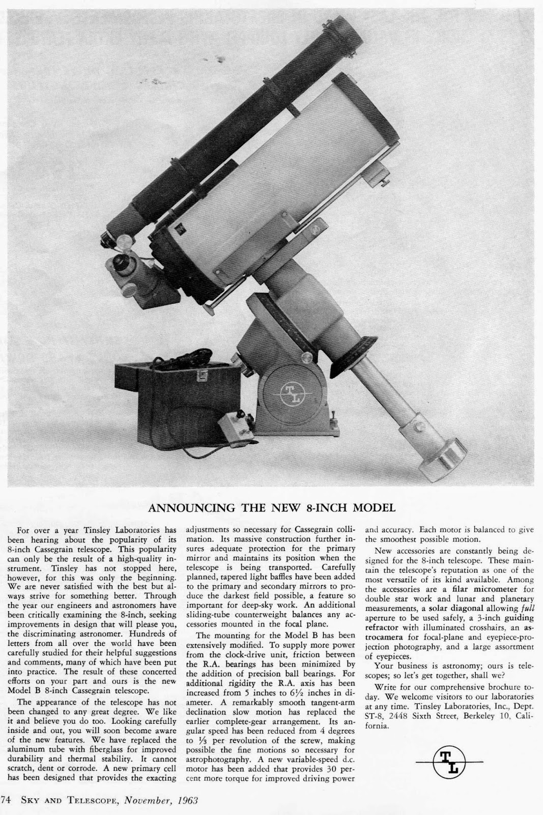 History of Tinsley - Classic Telescopes - Cloudy Nights