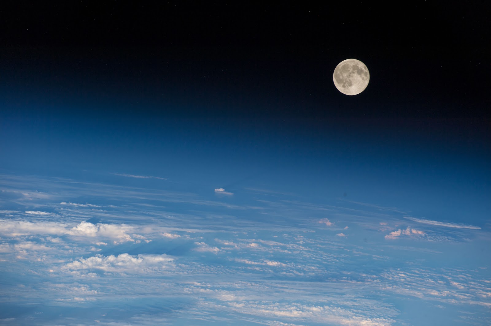 Moon seen from the International Space Station | Earth Blog