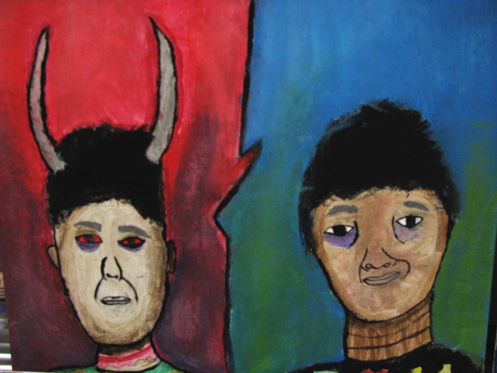 The Helpful Art Teacher: Self-portraits: My two selves