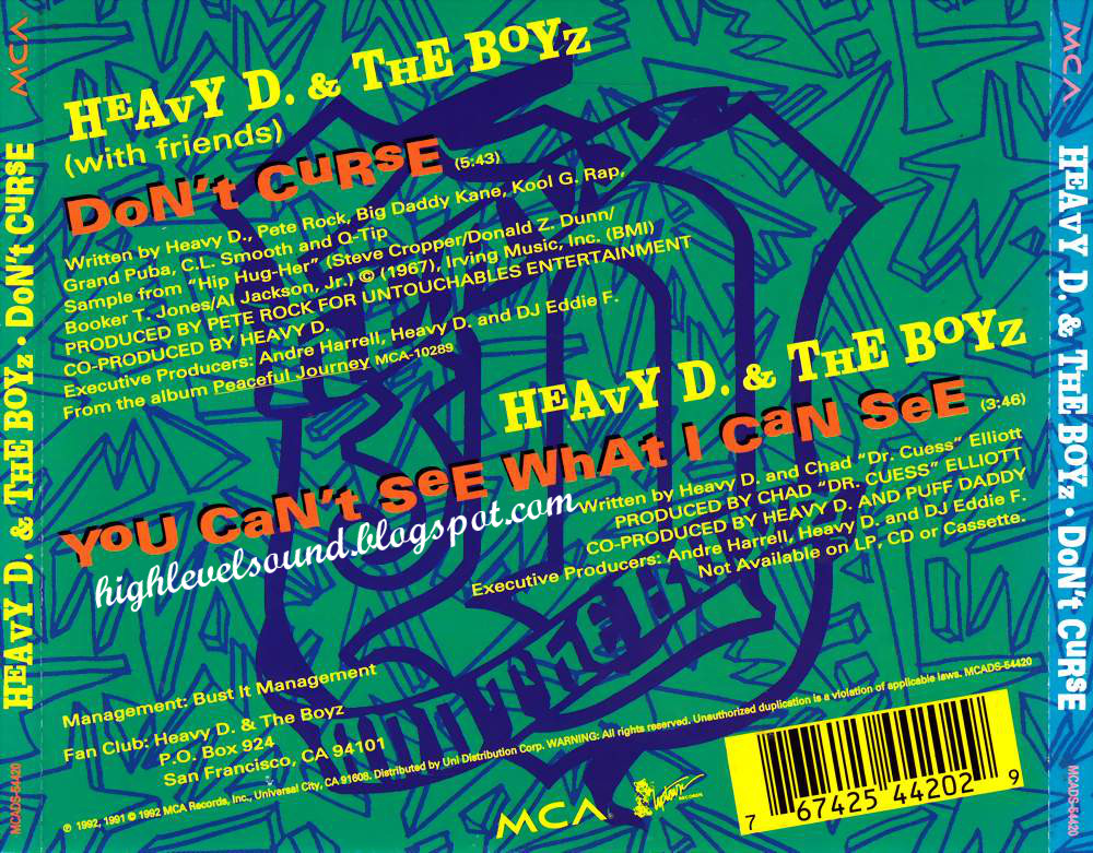 highest level of music: Heavy D & The Boyz - Dont Curse-(CDS)-1992-hlm
