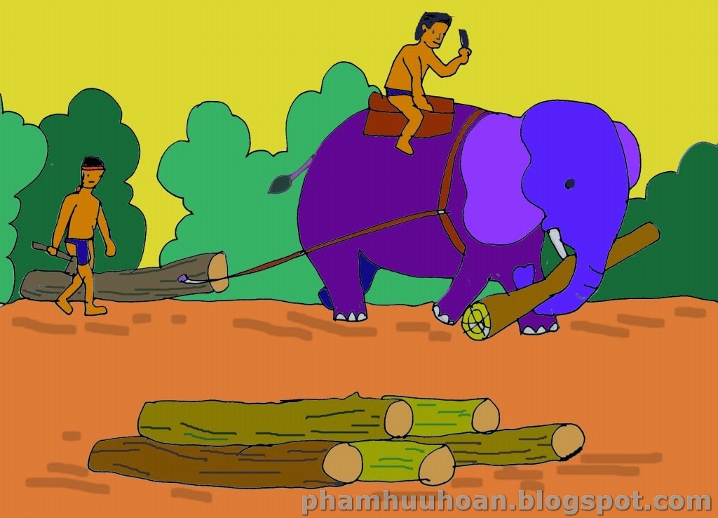 Phạm Hoan: Minh họa bài hát : Chú voi con ở bản Đôn- Em yêu cây xanh.