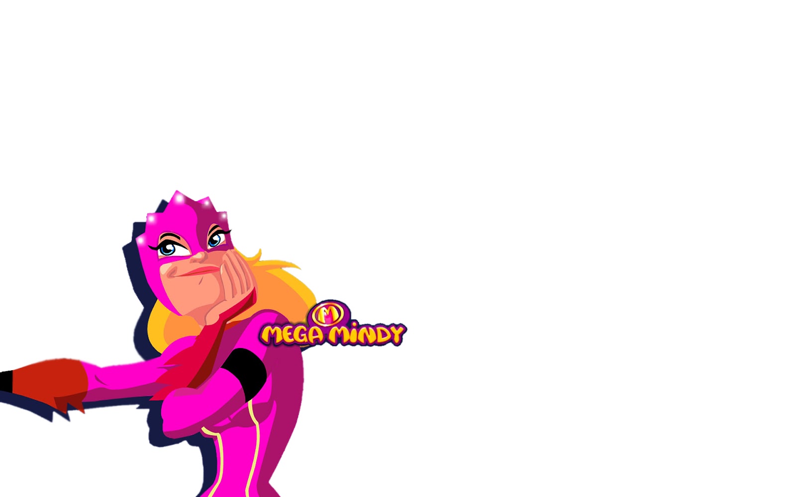 Witte Mega Mindy achtergrond