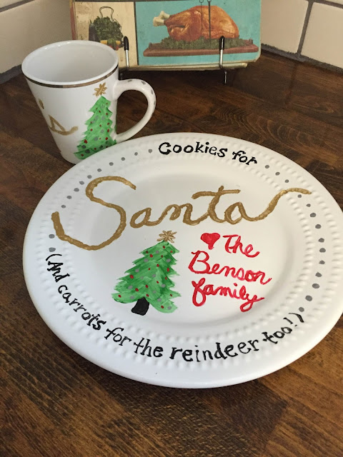DIY Santa Cookie Plate and Mug | The Dabbling Crafter